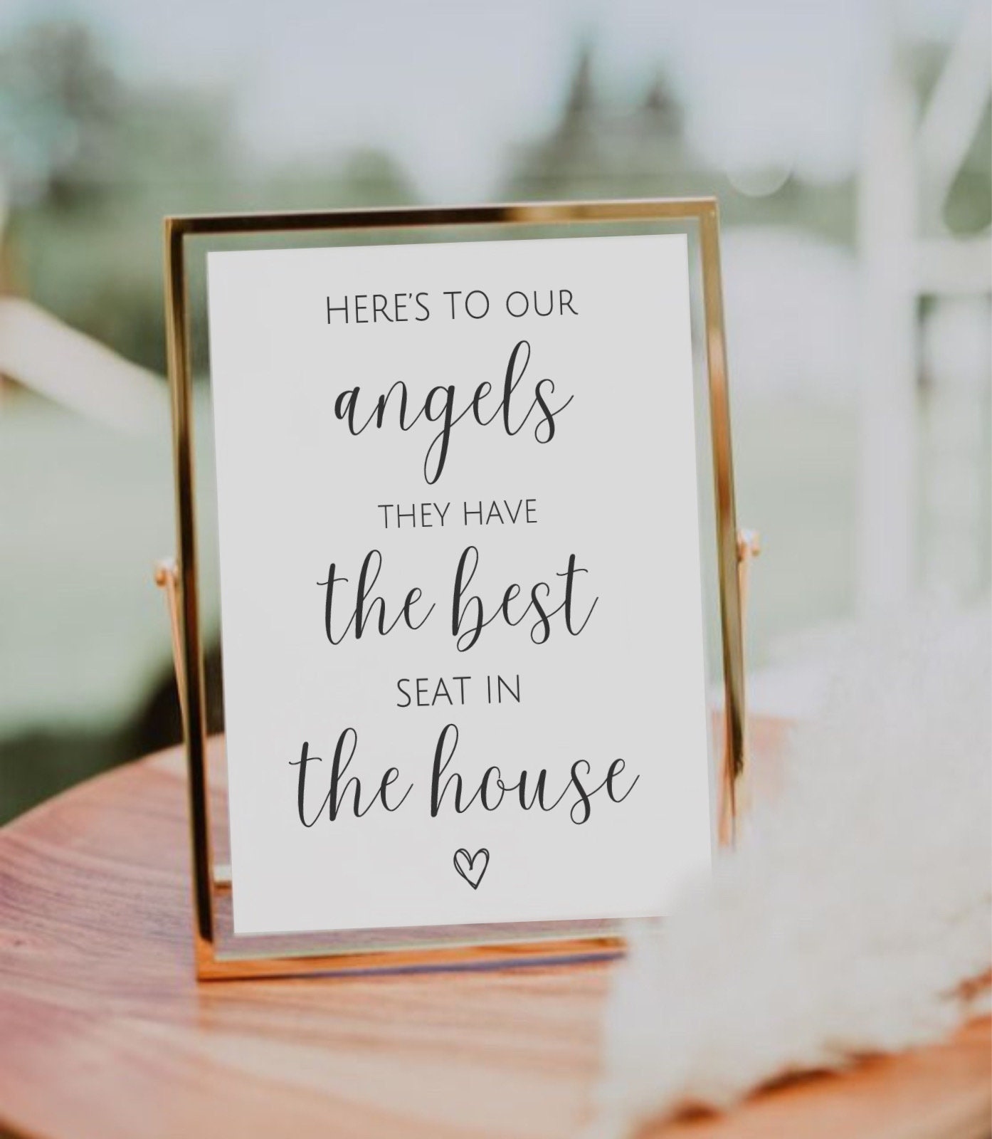 Heres to Our Angels Sign They Have the Best Seat in the - Etsy