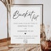 Minimalist Bucket List Sign, Wedding Bucket List Guest Book Sign ...