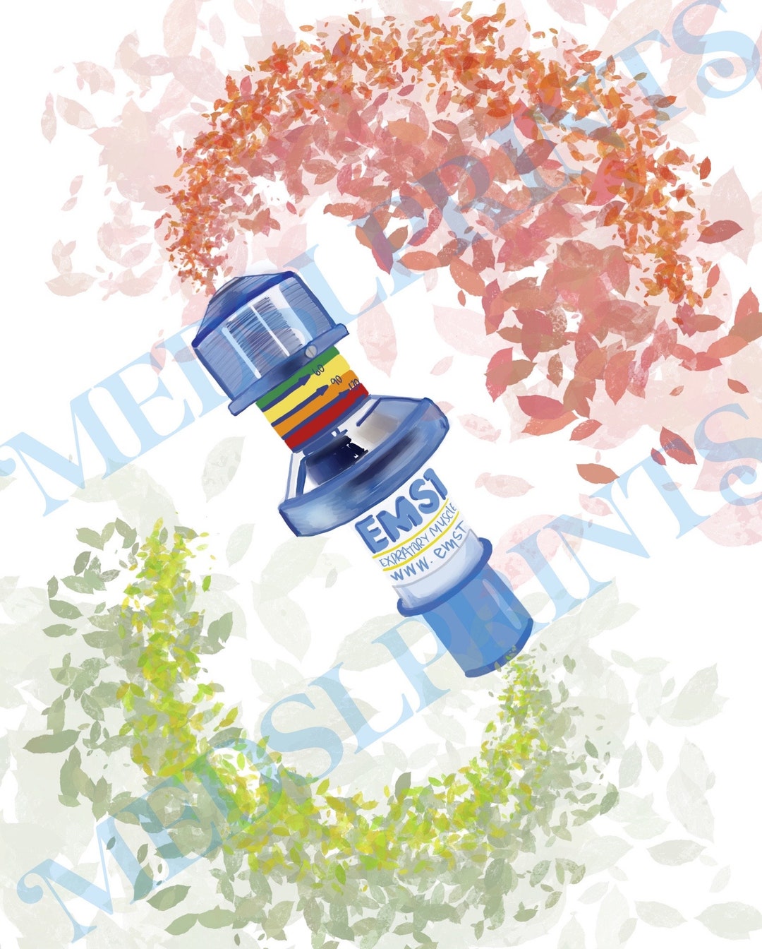 EMST & Leaves, Digital Art Print- Expiratory Muscle Strength Trainer ...