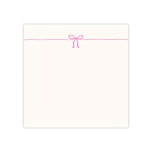 Minimal Pink Bow Post It Notes | Coquette Aesthetic Sticky Notes for ...