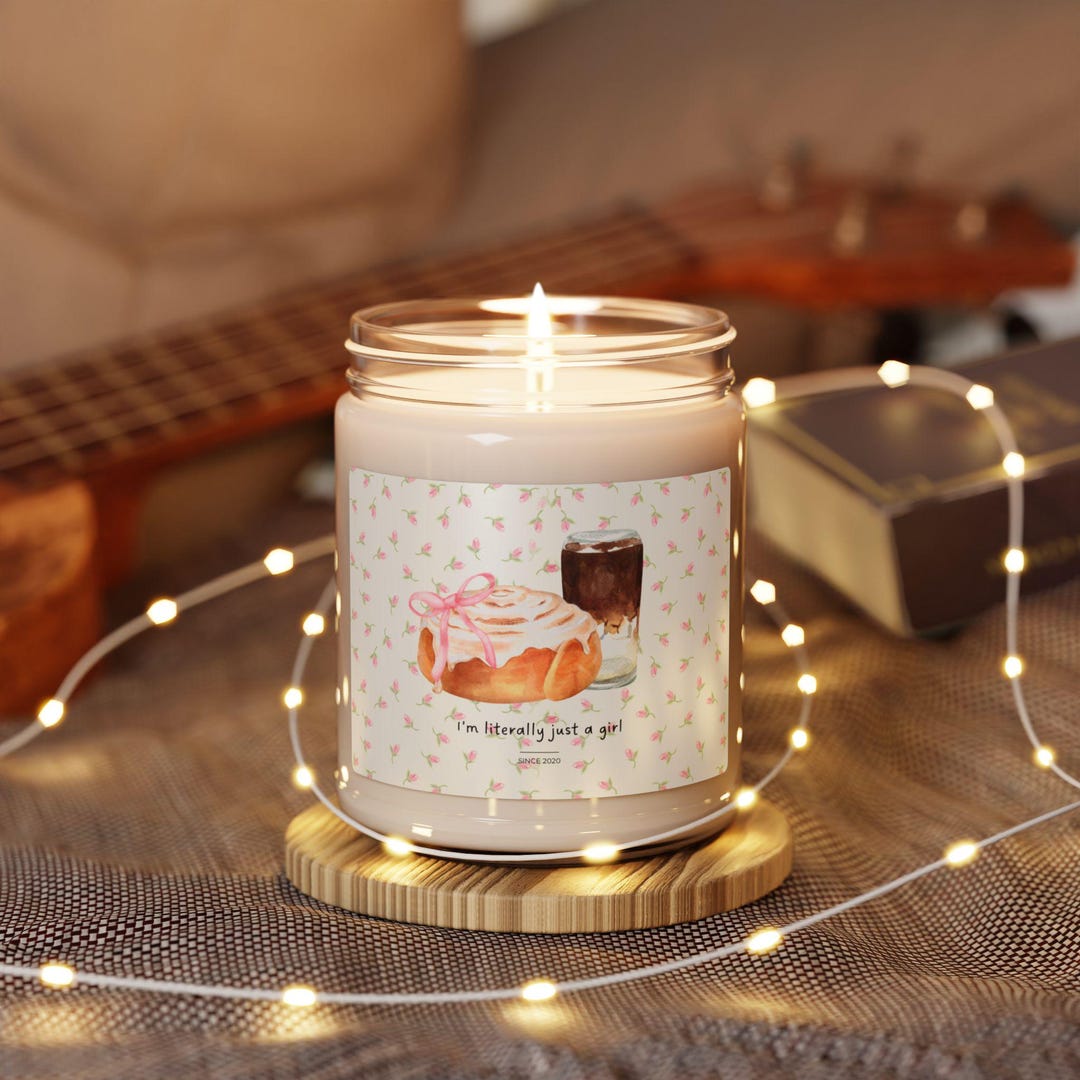 Coquette Cinnamon Roll Bow Aesthetic Candle for Soft Girl Vintage ...