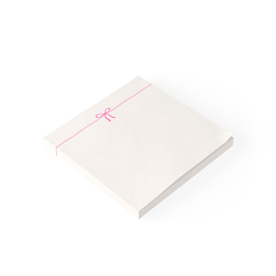 Minimal Pink Bow Post It Notes | Coquette Aesthetic Sticky Notes for ...
