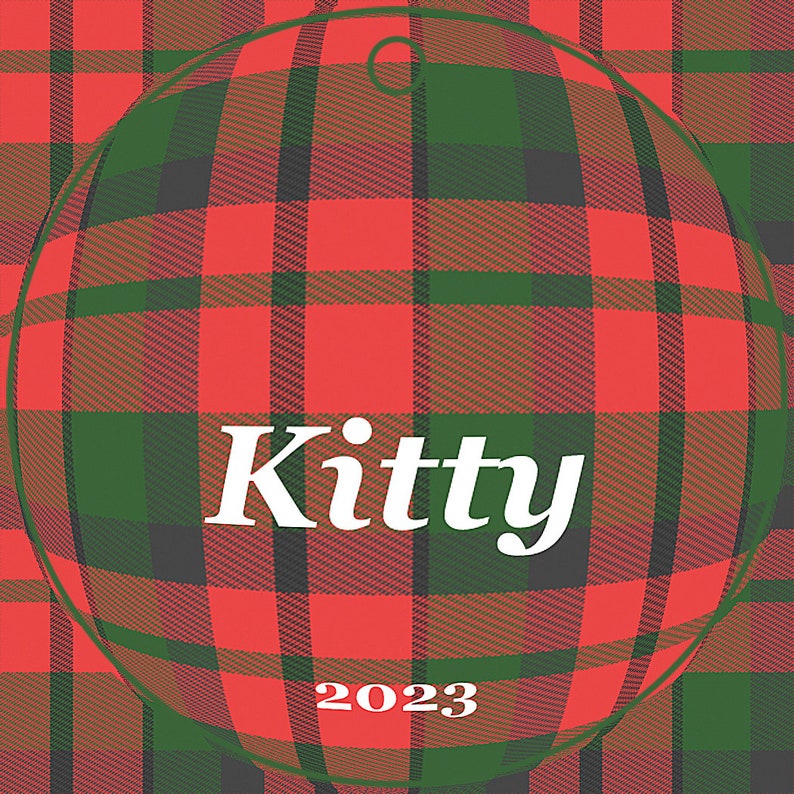 Personalized General Names Red Green Tartan Plaid Printable Digital ...
