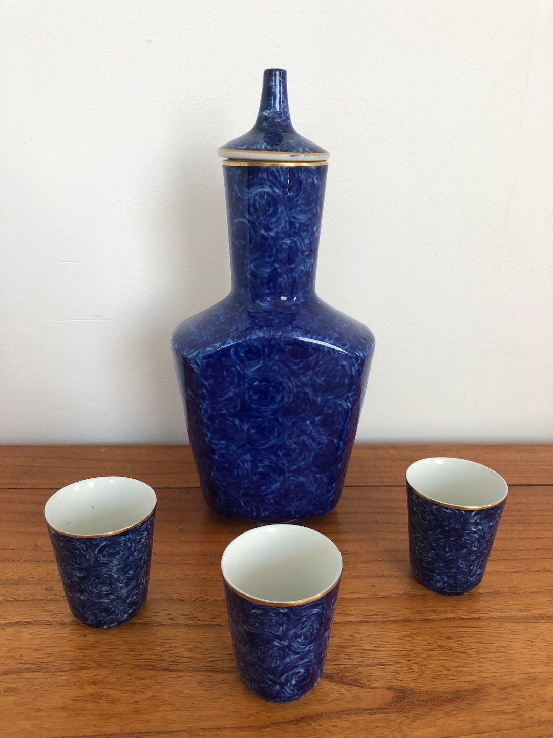 EXTREMELY RARE (east Germany/ddr) Set of Antique/vintage Echt Kobalt ...