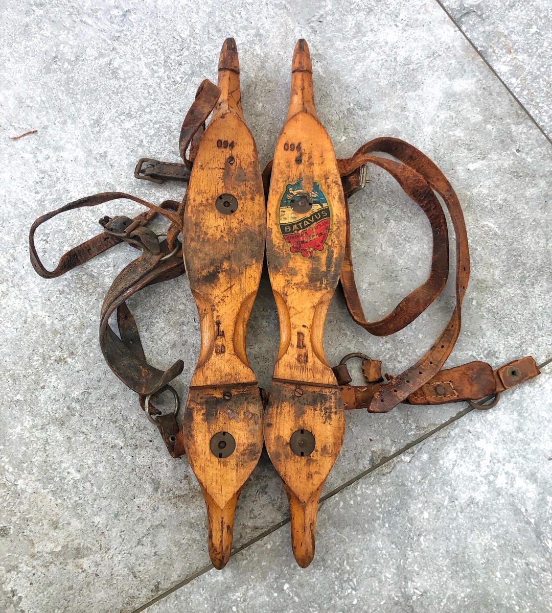 Birthday, Graduation Present, Classic BATAVUS Dutch Wooden Ice Skates ...