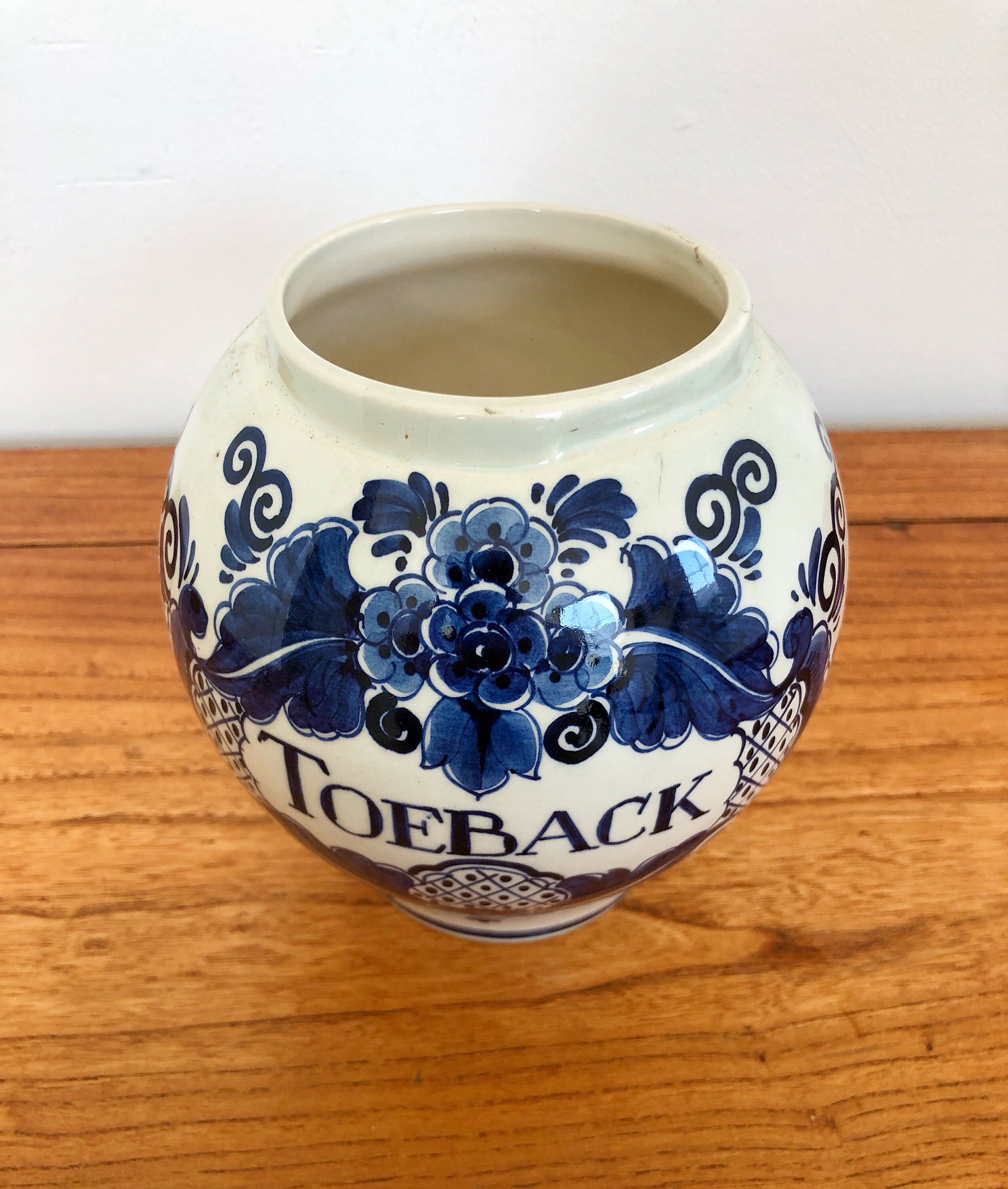 Antique/vintage Delft Blue Dutch Tobacco Porcelain Pot - Etsy