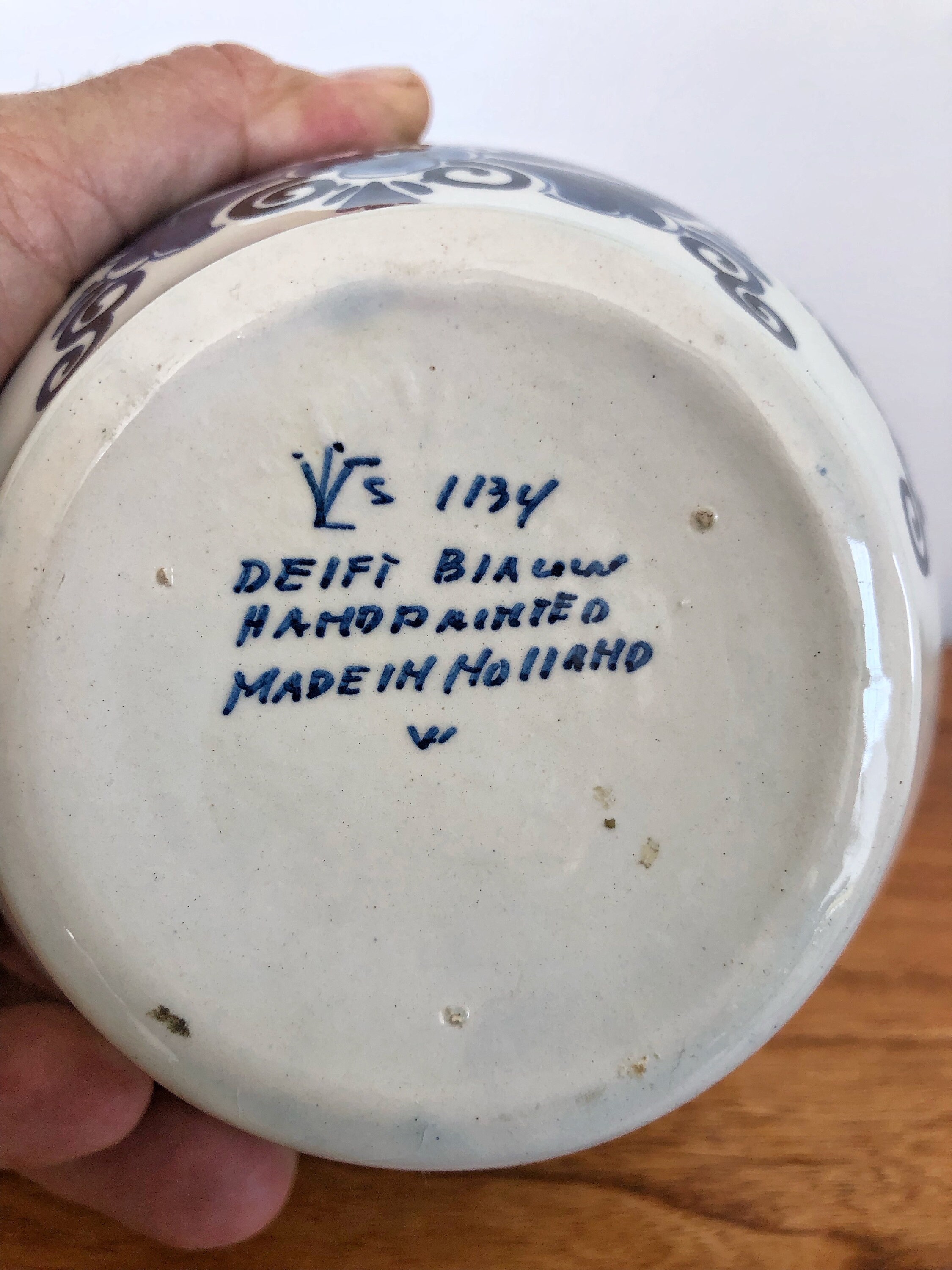 Antique/vintage Delft Blue Dutch Tobacco Porcelain Pot - Etsy