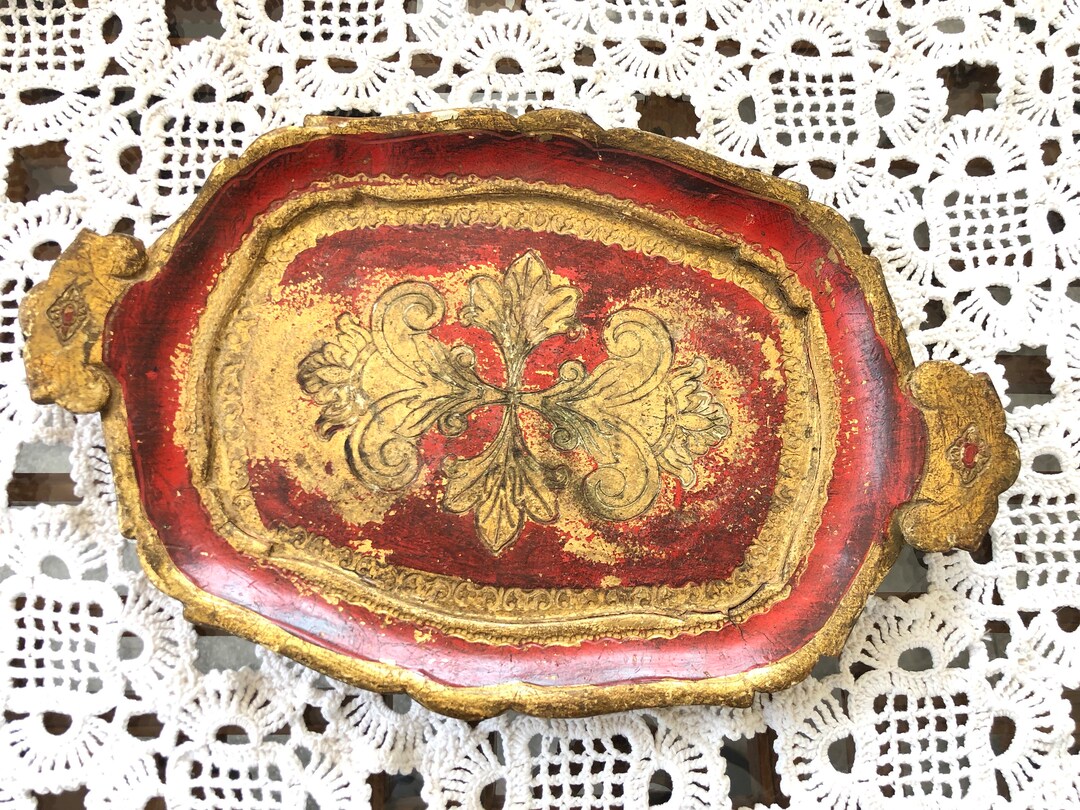 Extremely Rare Antique/vintage Florentine italian Tray - Etsy