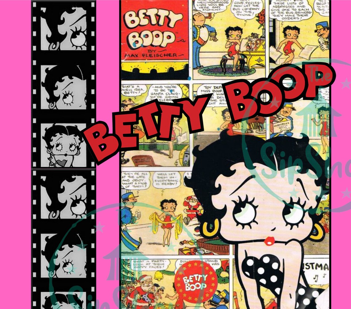 Betty Boop 20oz Skinny Tumbler Wrap | Cartoon Character Sublimation ...