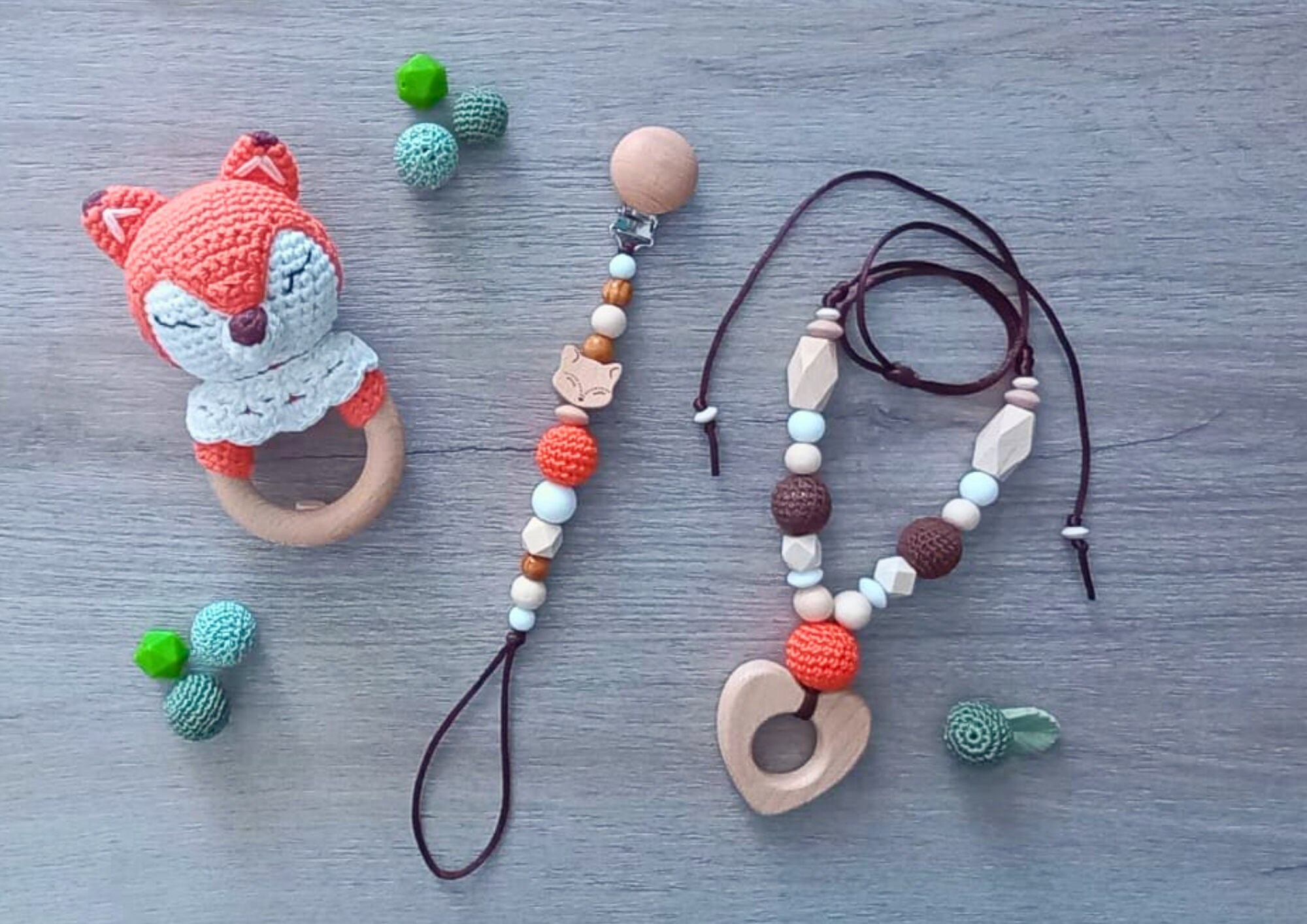 Birth Set Breastfeeding Necklace Amigurumi Rattle - Etsy