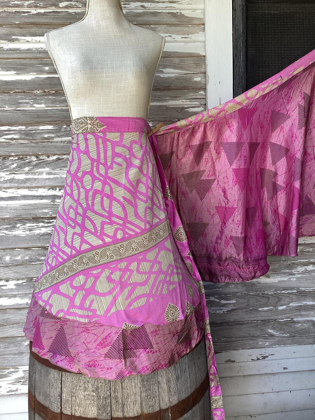 Sari Wrap Skirt Goddess Mini - Etsy