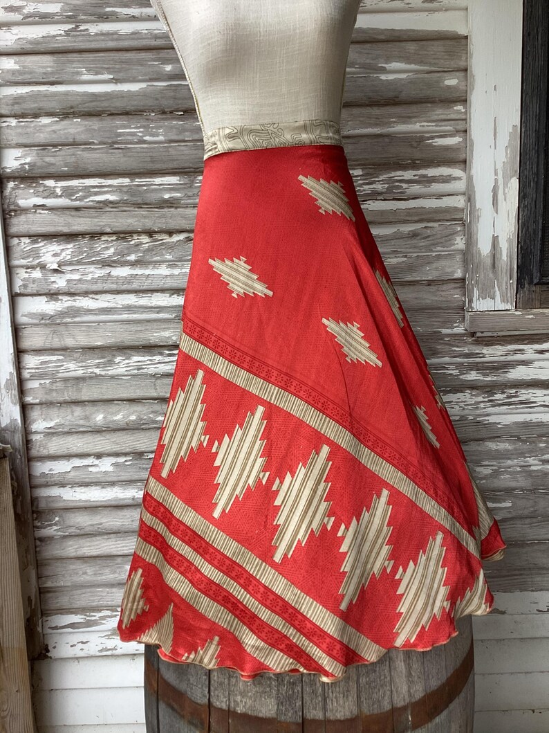Sari Wrap Skirt Plus / Xl Ankle - Etsy