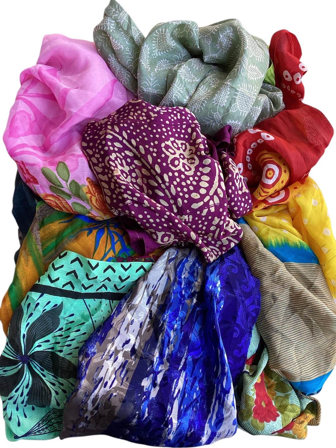 Silk Sari Fabric Scrap Remnants - Etsy