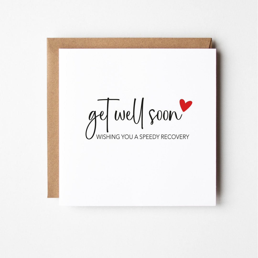 Personalised Get Well Soon Card, Thinking of You Card, Sending Love ...