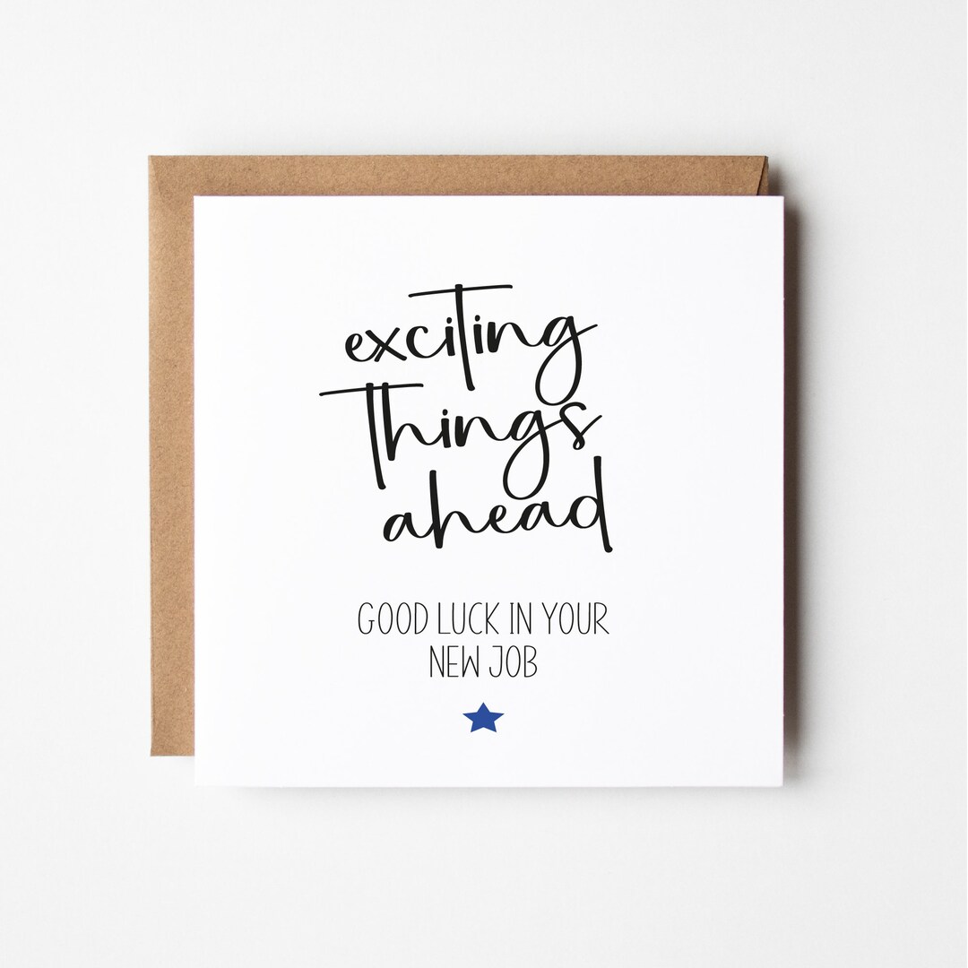 New Job, Congratulations Card, Any Message Can Be Added - Etsy
