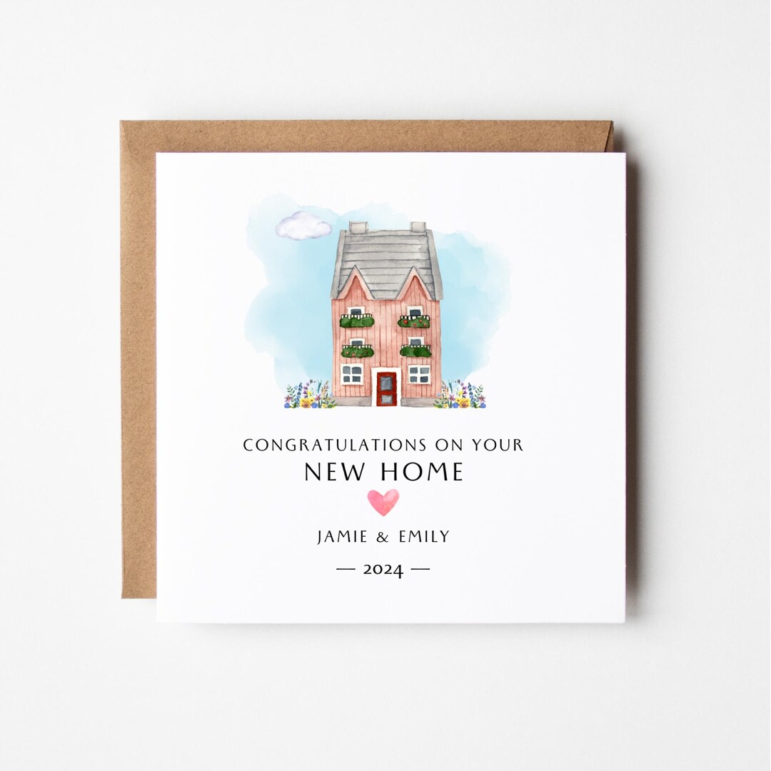 Personalised New Home Card | First Home Card | Happy New Home Card ...