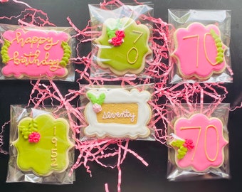 70th Birthday Cookies - Etsy