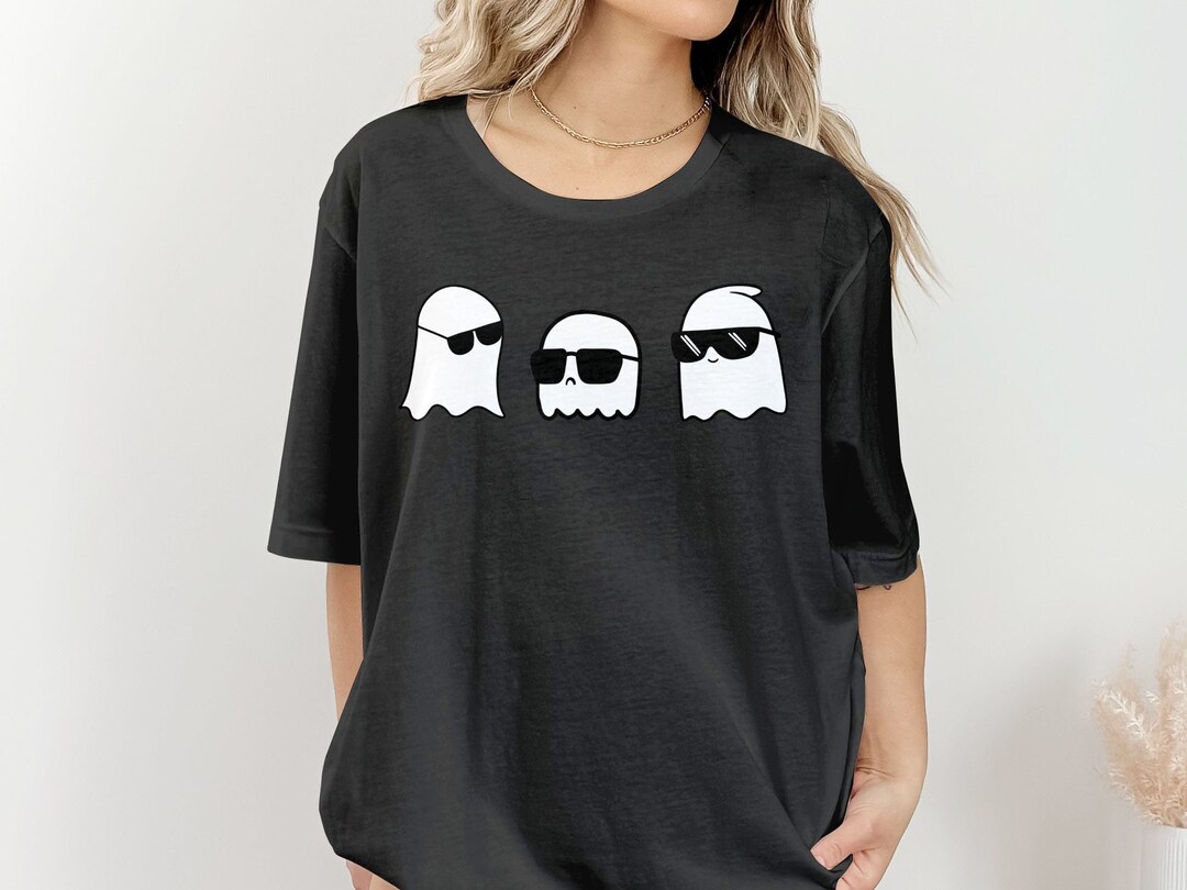 Teen Halloween Cool Ghosts Tshirt, Back to School Cool Ghost Graphic ...