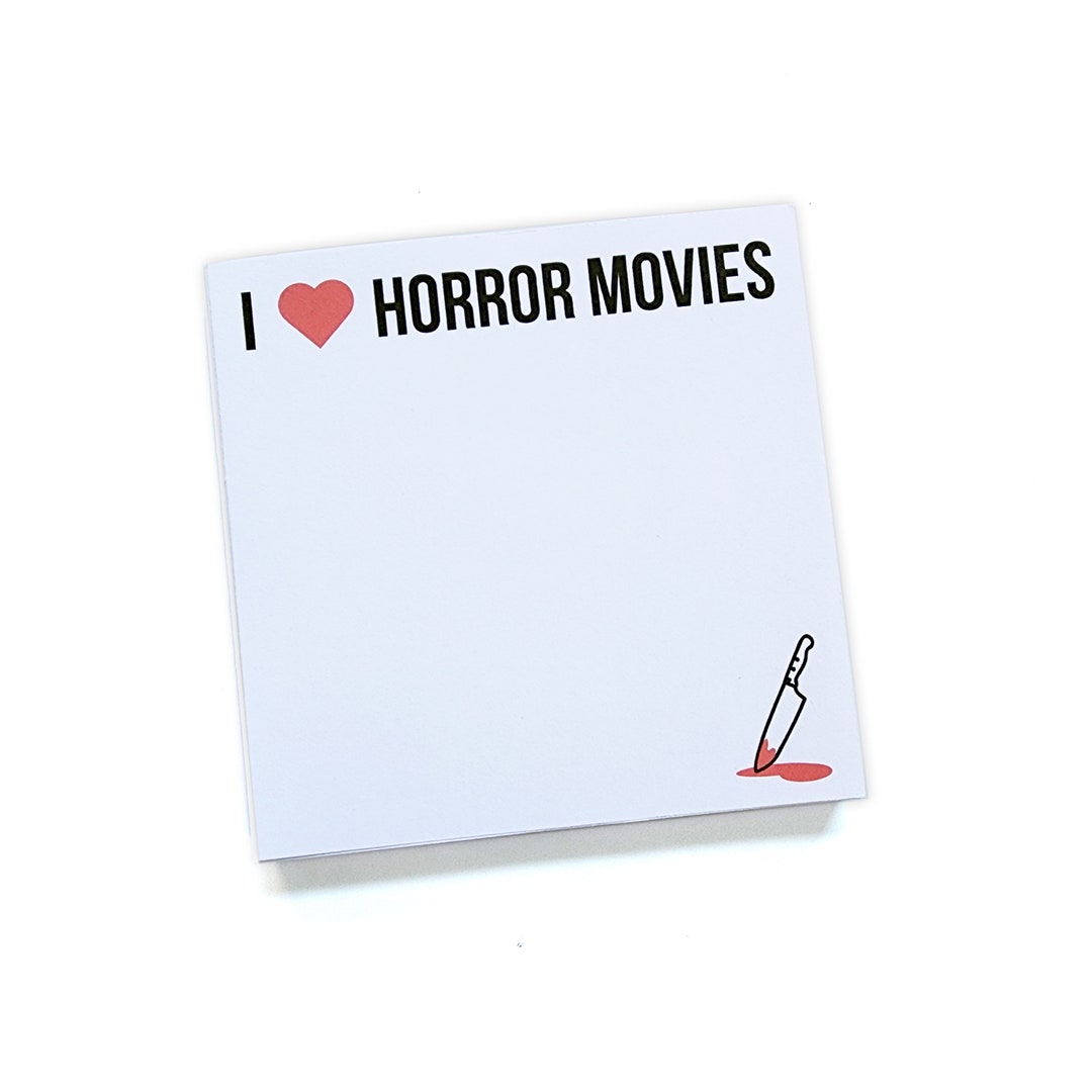 I Love Horror Movies Small Notepad - Spooky Stationary - Etsy