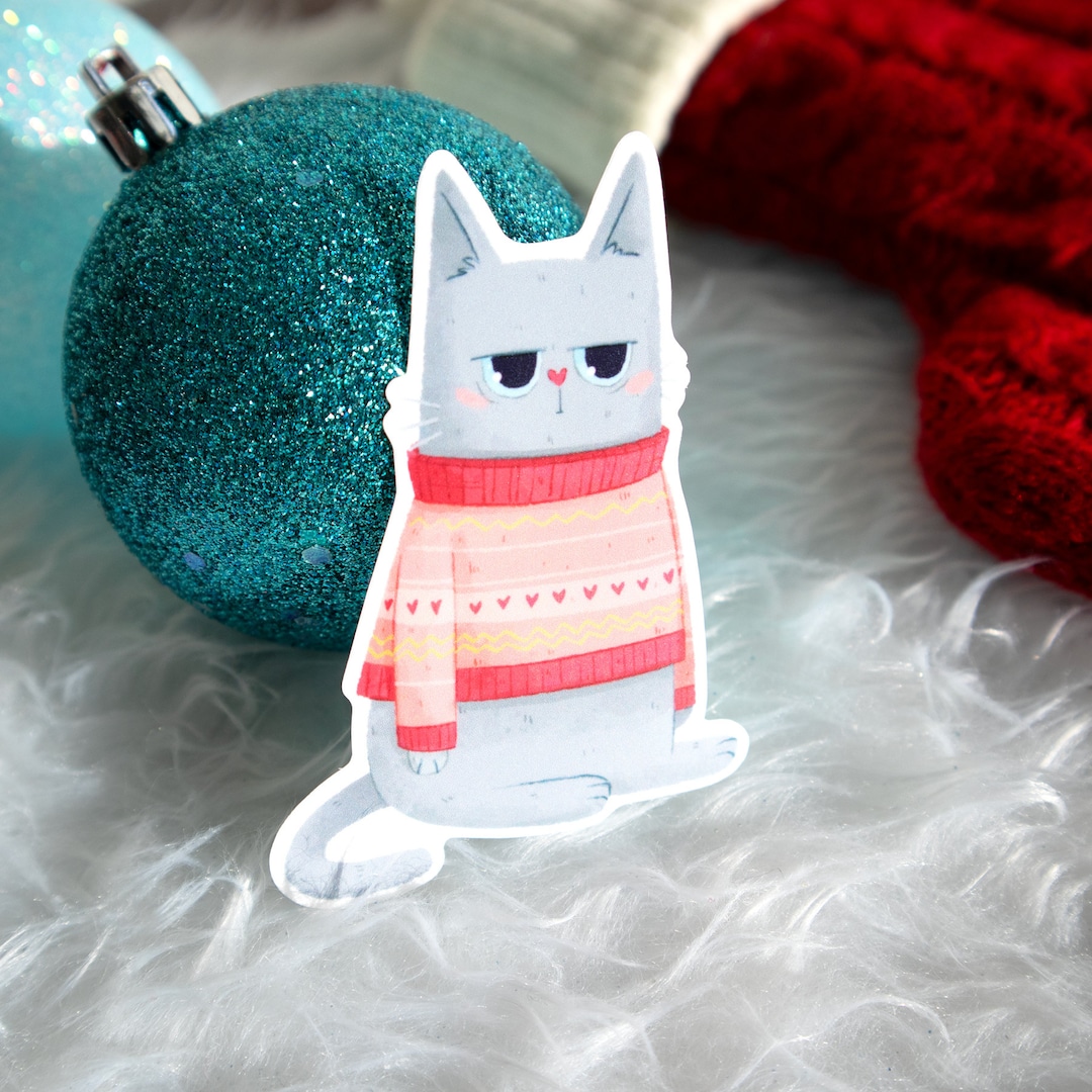 Kitty Sticker, Cat Sticker, Vinyl Sticker, Journaling, Scrapbooking ...