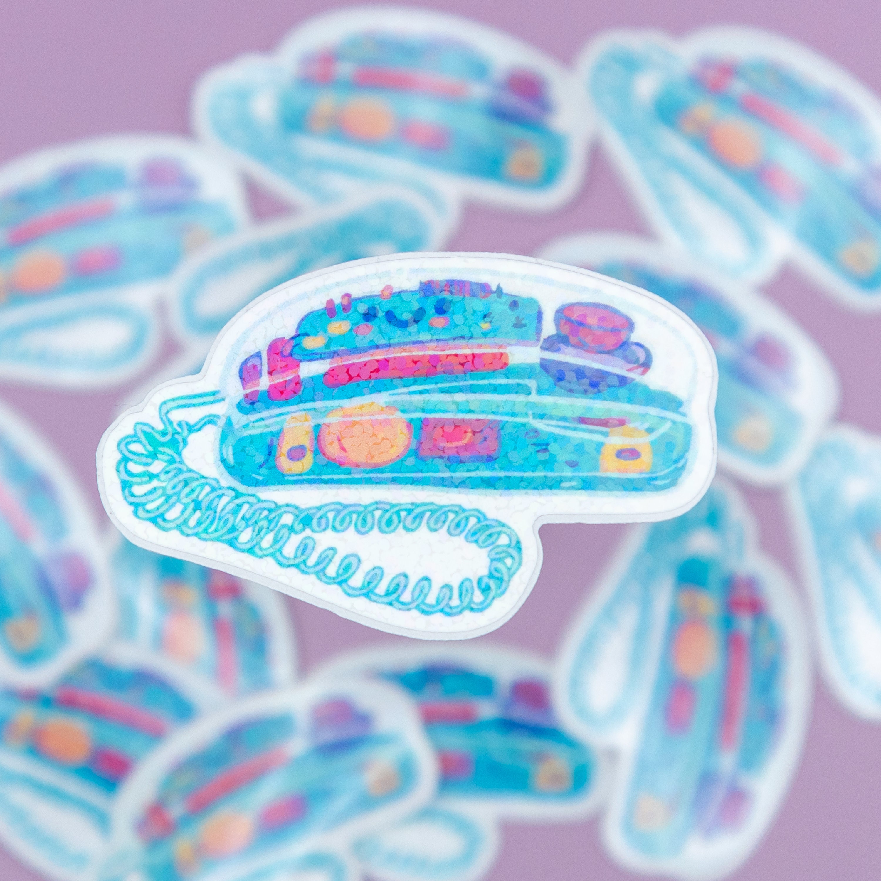 90s Nostalgia | Glitter Holographic Laminated Finish | Clear Phone ...