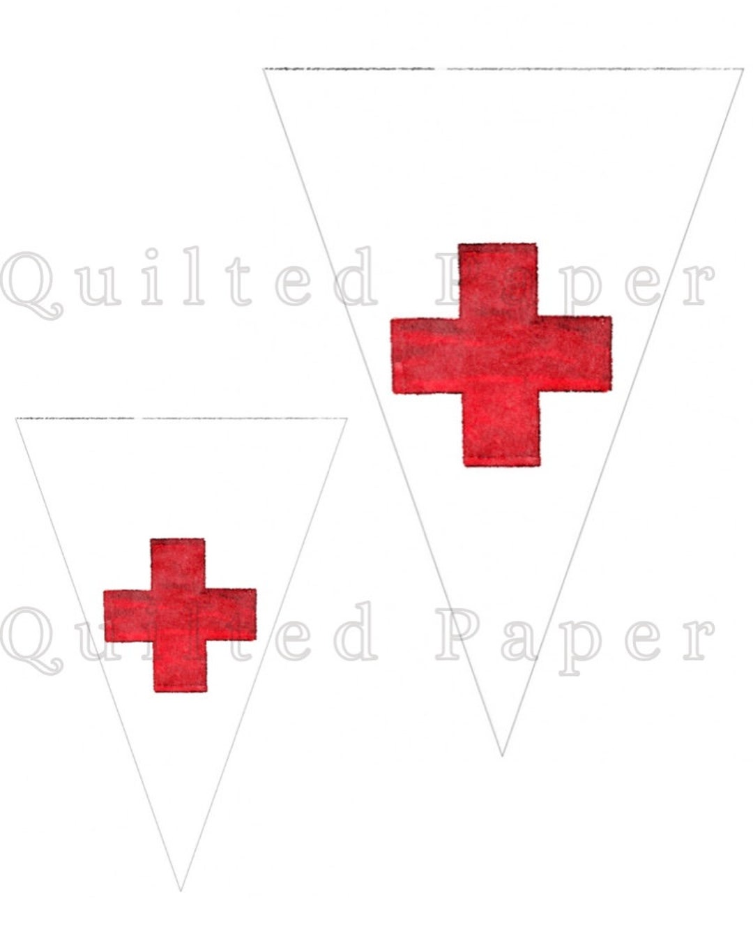Red Cross Printable Banner - Etsy