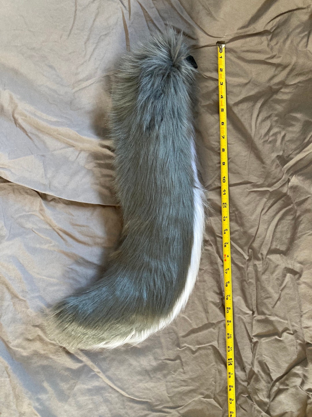 Grey/white Wolf Tail Cosplay/fursuit Tail - Etsy