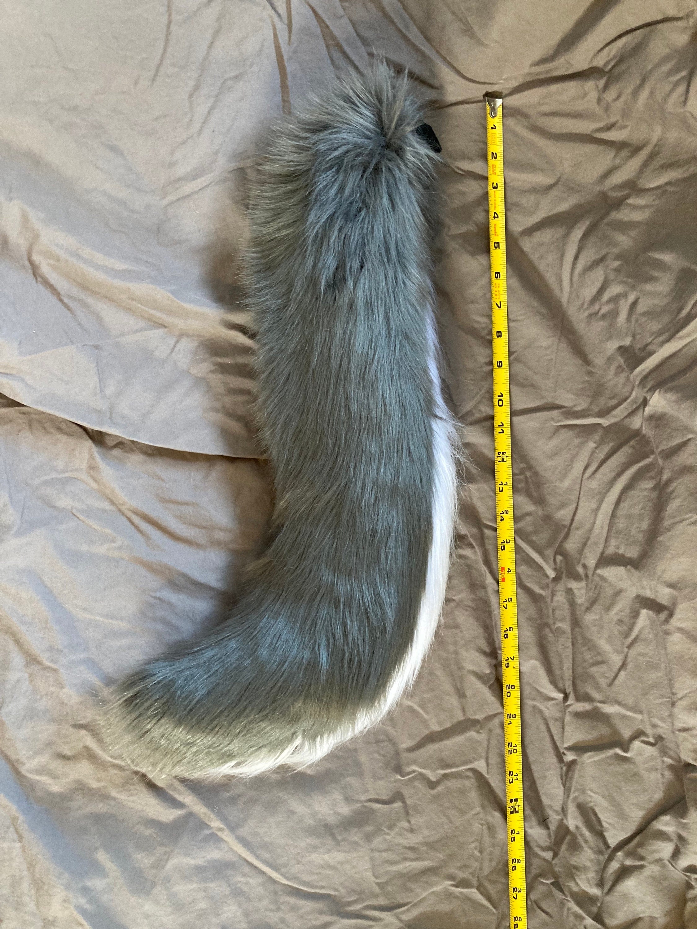 Grey/white Wolf Tail Cosplay/fursuit Tail - Etsy
