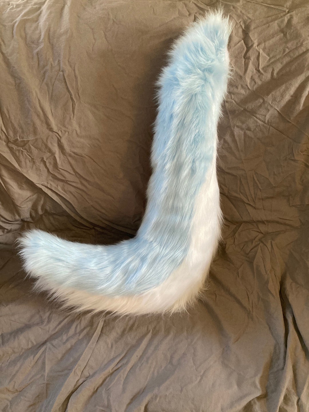 XL Baby Blue/white Wolf Tail, Cosplay/fursuit Tail - Etsy