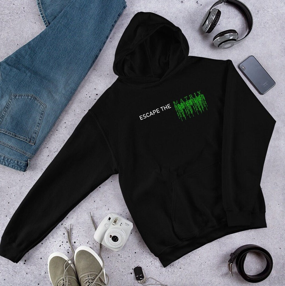 Escape the Matrix Hoodie Red Pill Hoodie Conspiracy Hoodie - Etsy
