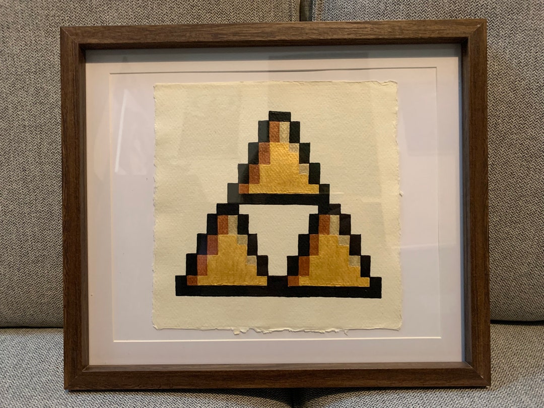 Legend of Zelda Triforce (nintendo) - Original Metallic Acrylic ...