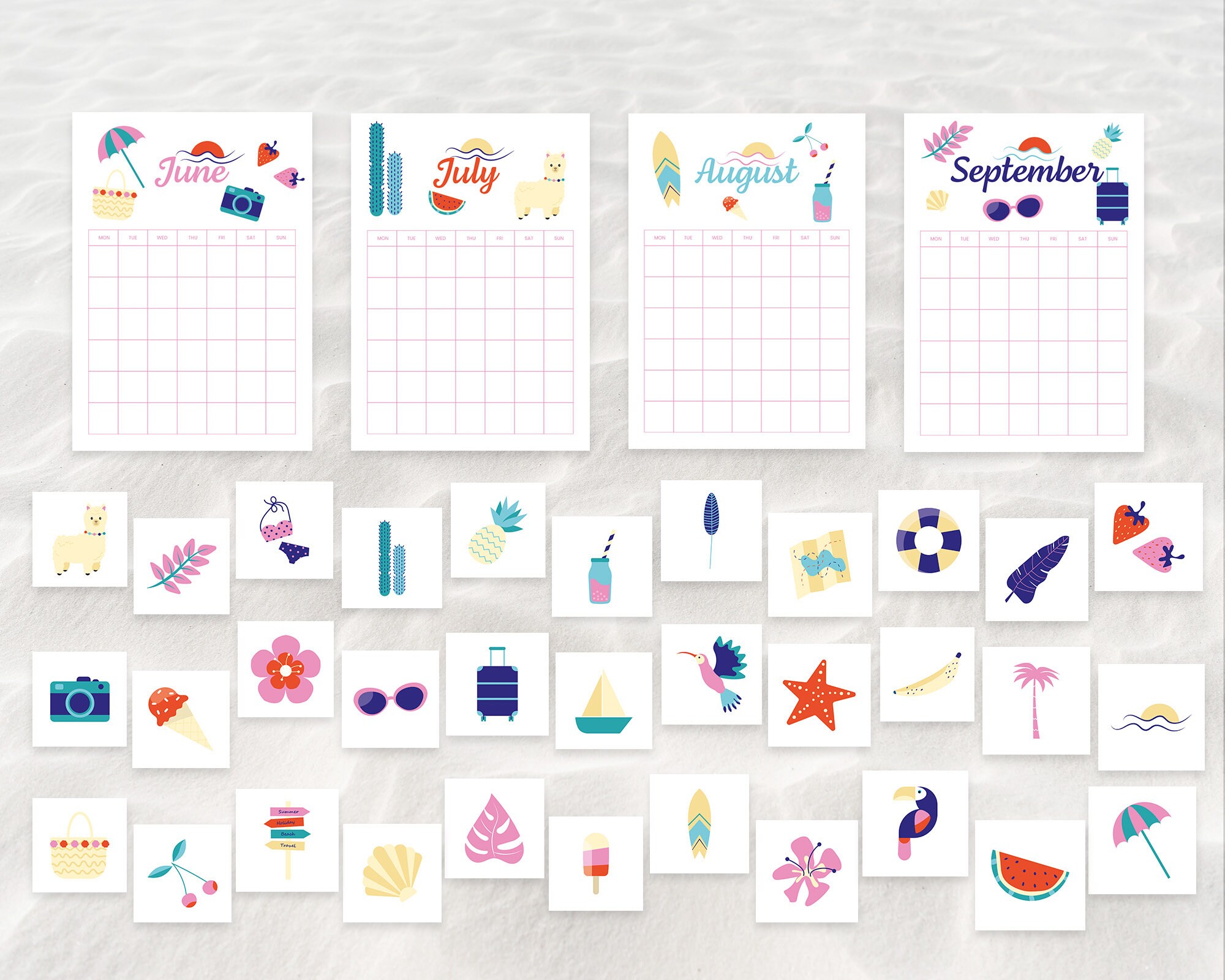 Summer Planner Pack / Holiday Planner / Summer Bucket List / Summer ...