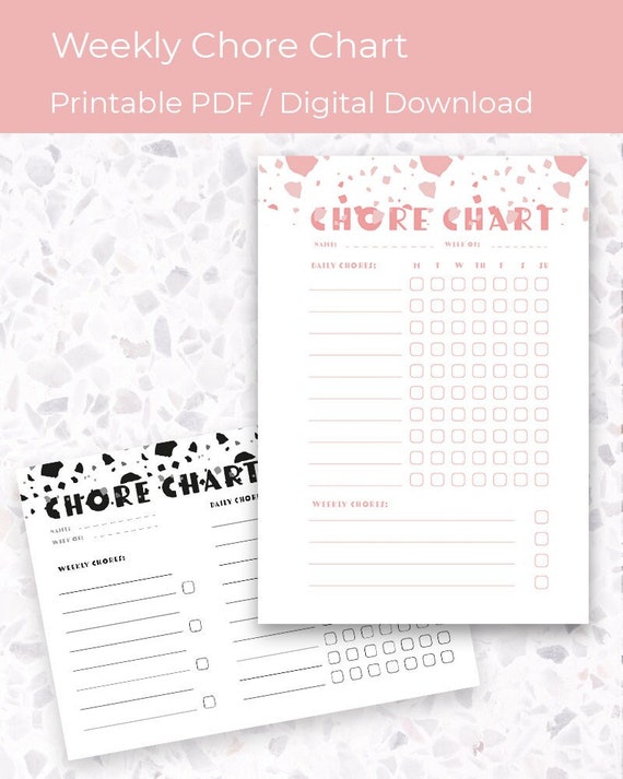 Chore Chart / Printable Chore Chart / Digital Chore Chart / | Etsy
