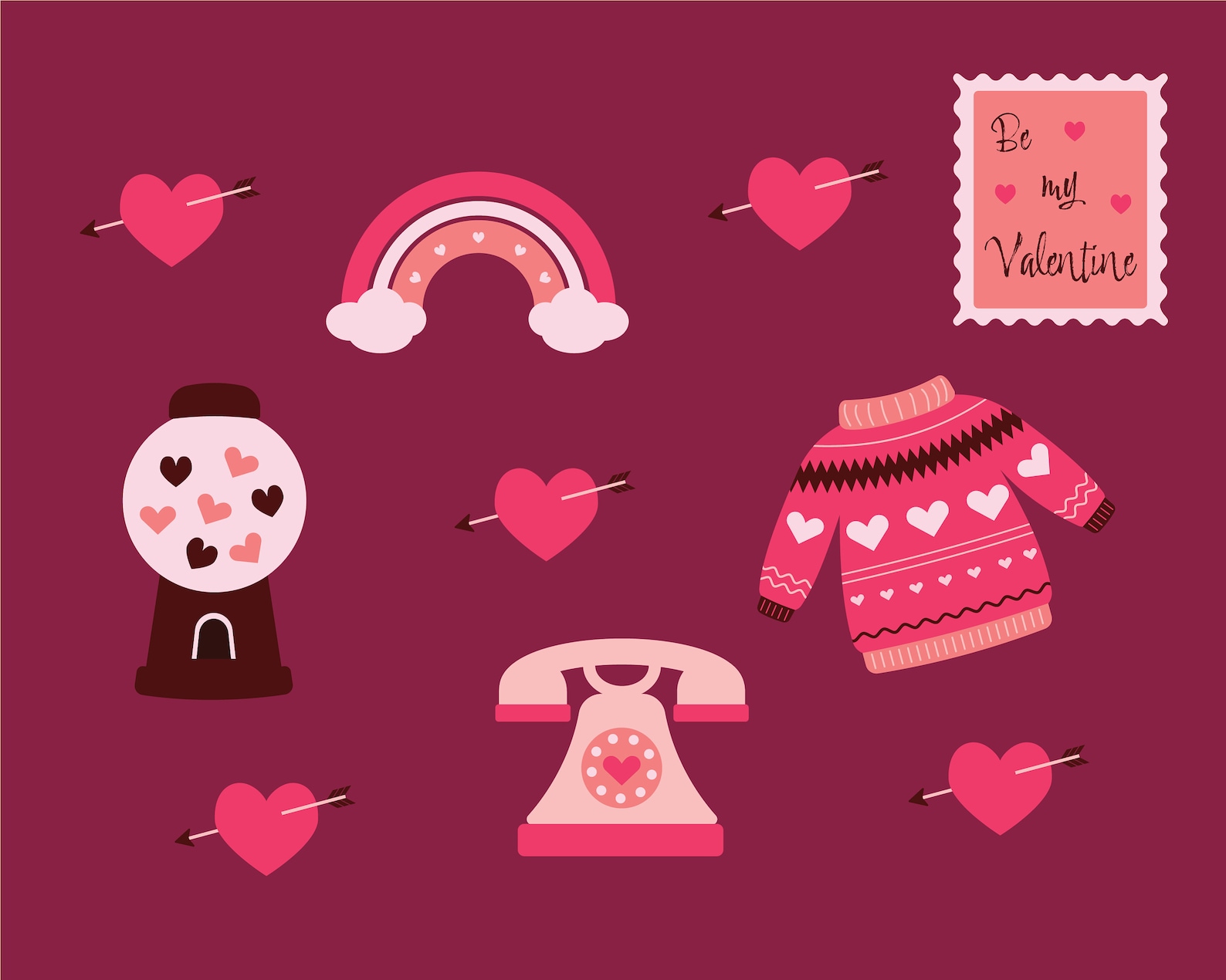 Valentine's Day Clipart / Clipart Bundle / Valentine's Stickers ...