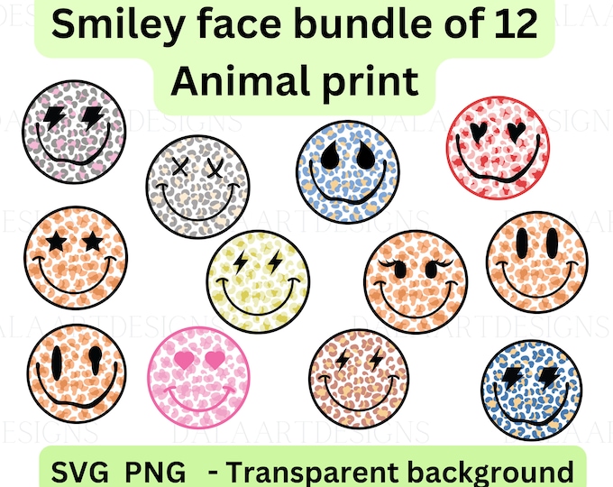 Smiley Face Svg,retro Smiley SVG, Emoji Svg Bundle, Drippy Smiley Face ...