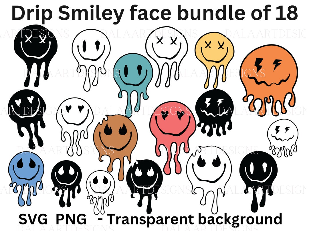 Smiley Face Bundle Smiley Face Svg Svg Bundle Smiley Face - Etsy