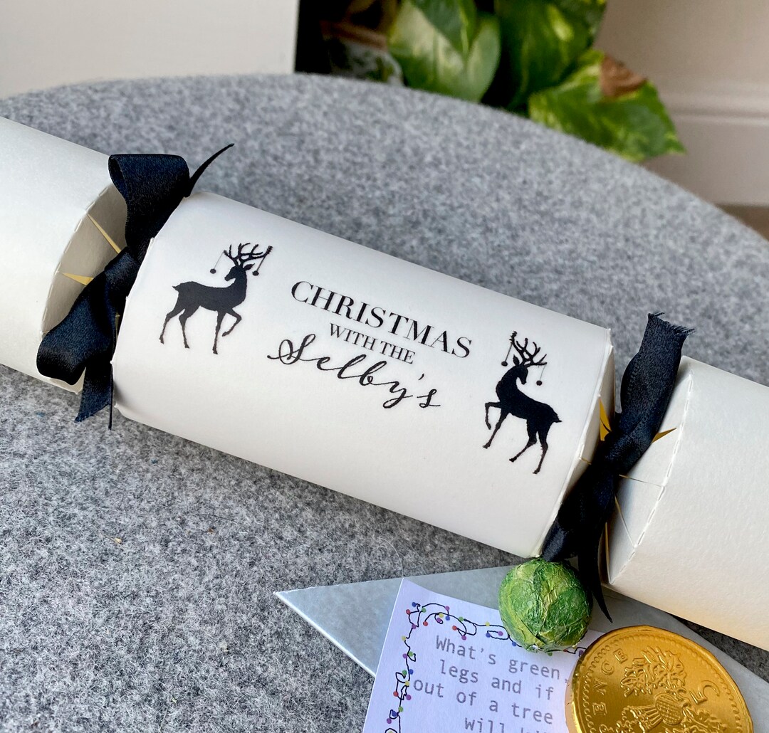 Personalised Stag Christmas Cracker Decorations in a DIY Kit or Ready ...