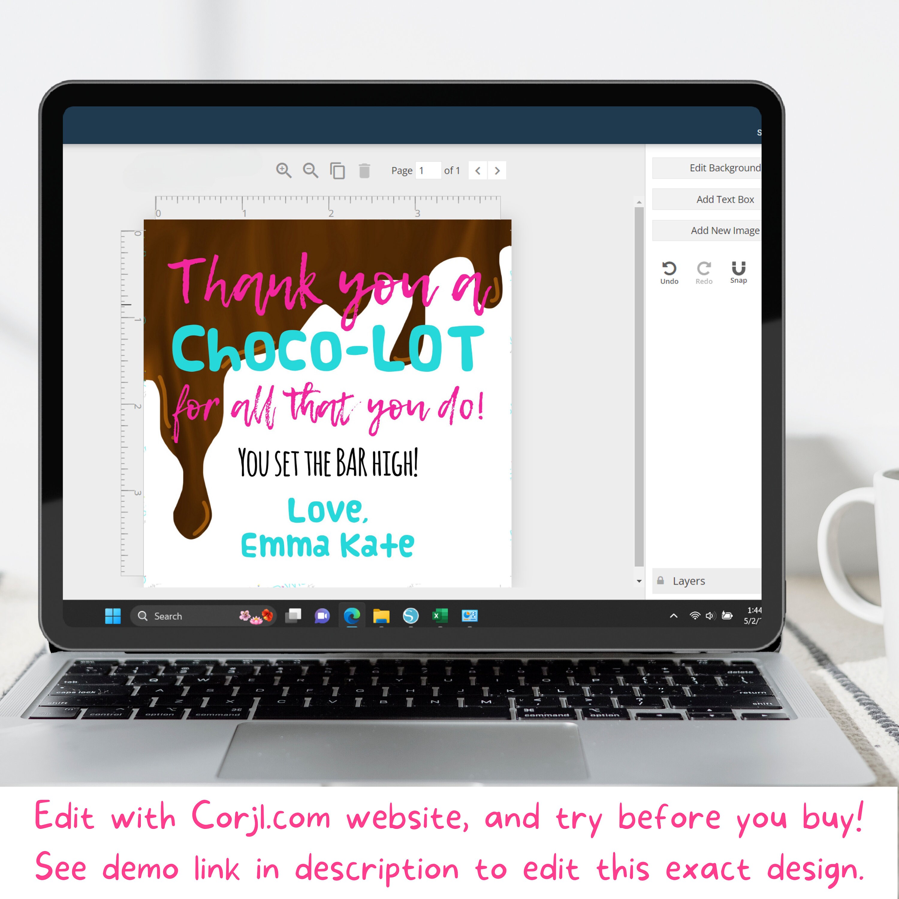 Printable Thanks a Choco-lot Teacher Tag Teacher Chocolate Thank You ...