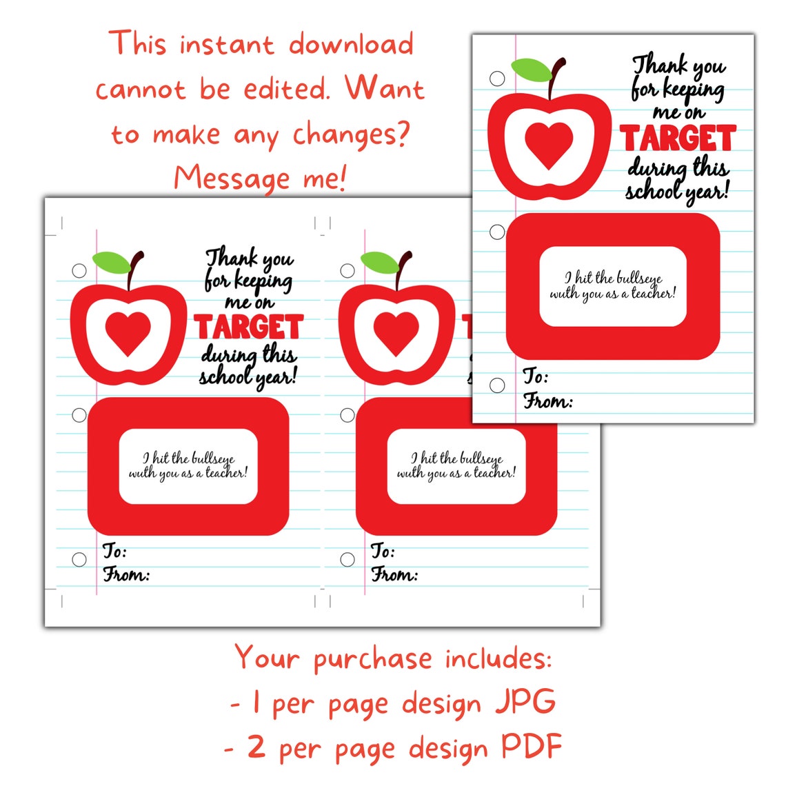 On Target Teacher Gift Card Holder - Teacher Appreciation Week School ...
