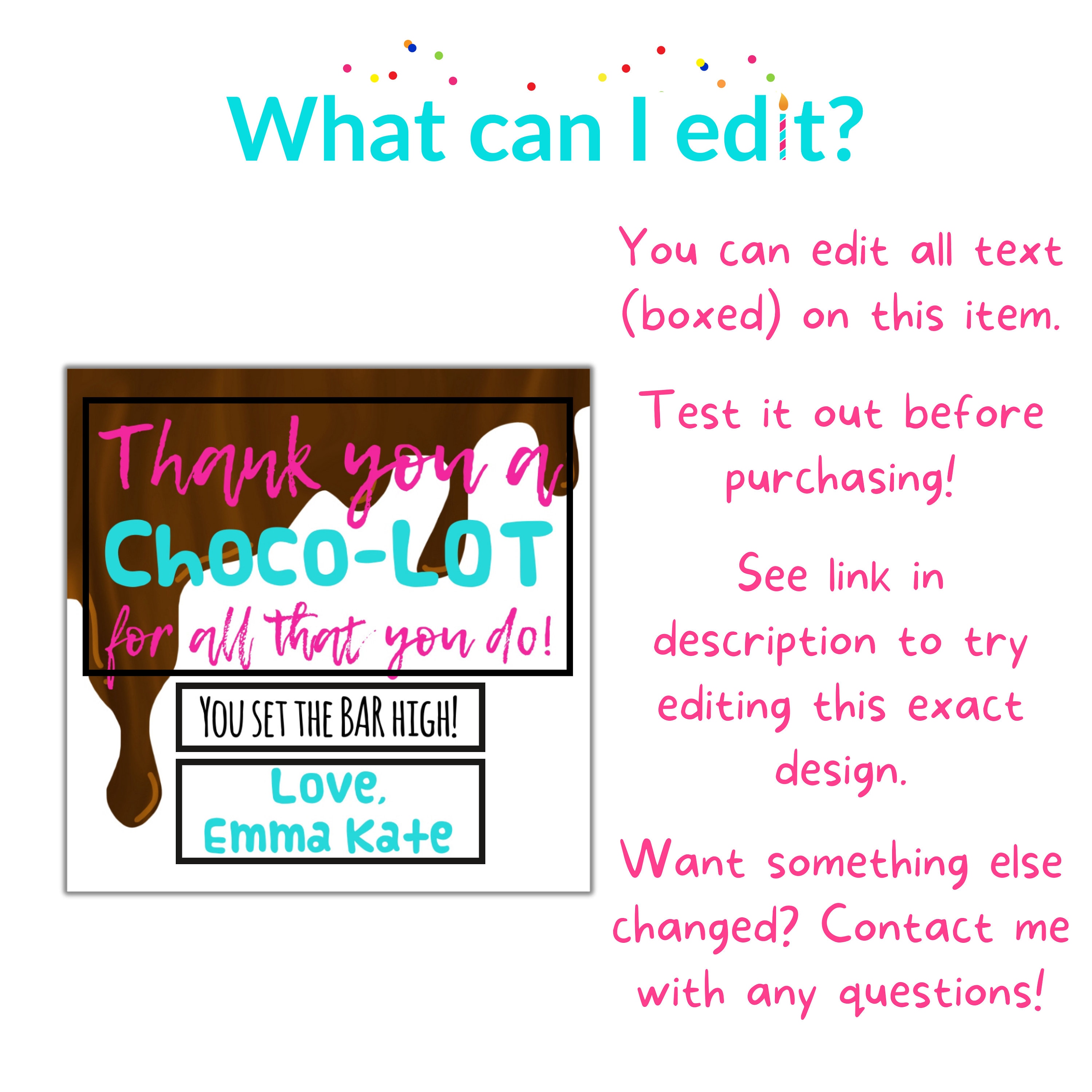 Printable Teacher Candy Bar Tag - Chocolate Teacher Appreciation Gift ...