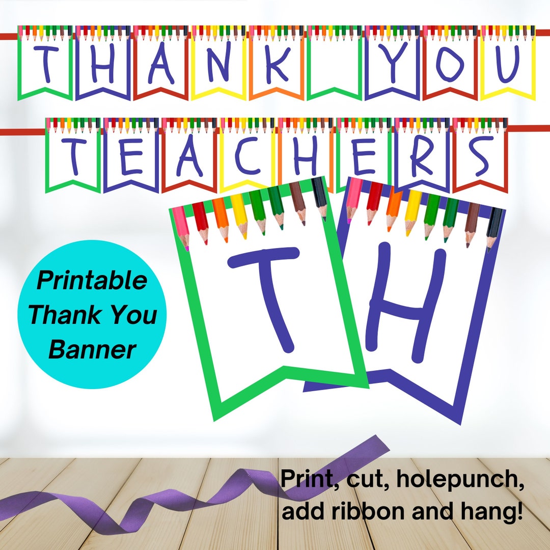 Printable Teacher Appreciation Week Banner - Teacher Thank You ...