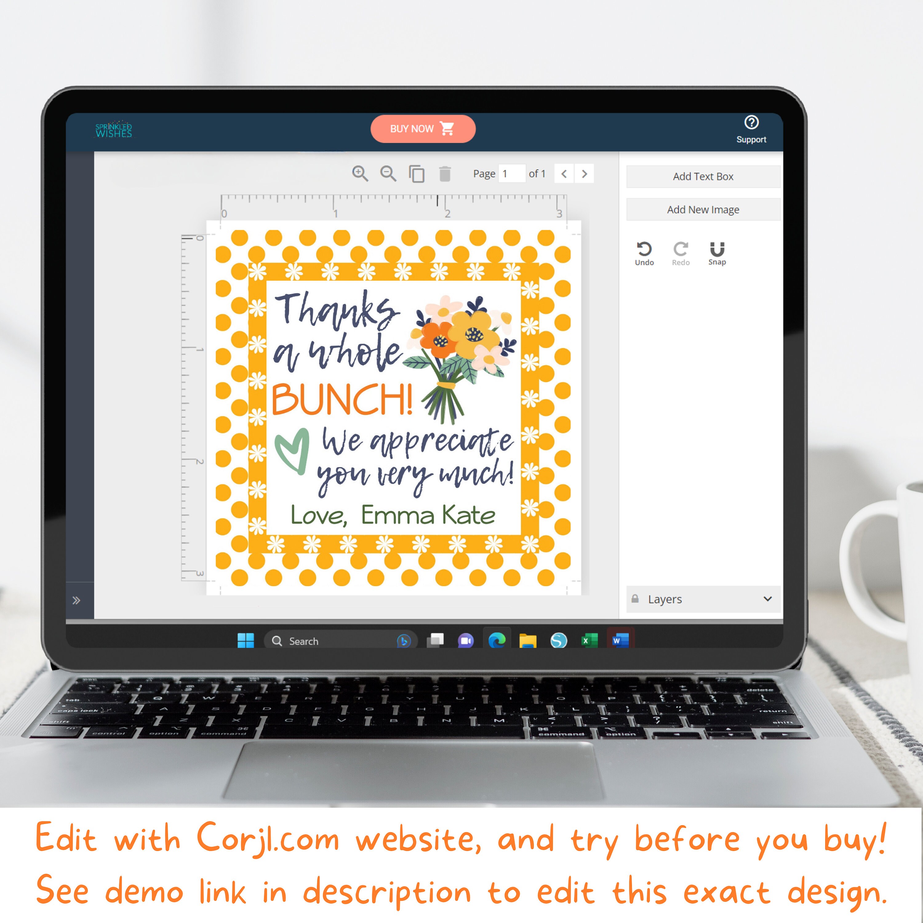 Floral Printable Thank You Tags - Thanks a Bunch Flower Design Gift ...