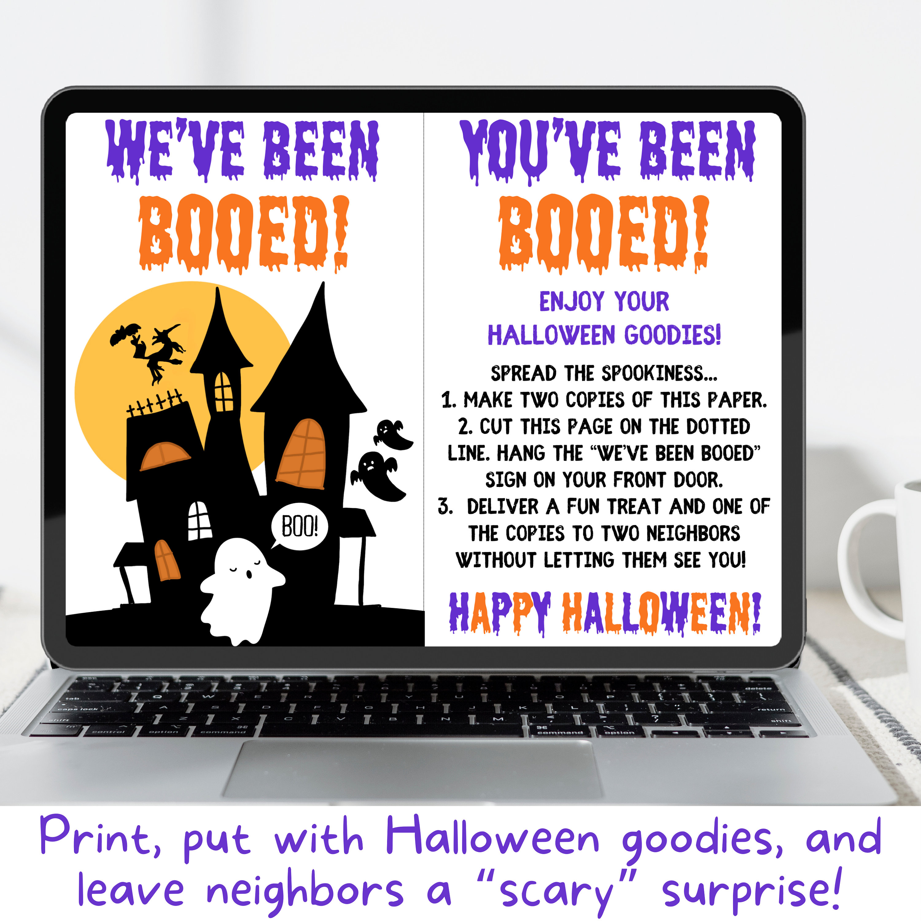 You've Been Booed Printable - Neighborhood Boo Bag Sign - We've Been ...