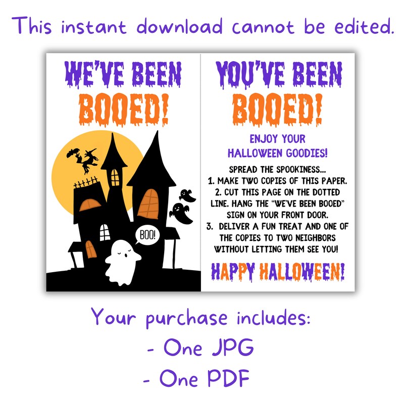 You've Been Booed Printable - Neighborhood Boo Bag Sign - We've Been ...