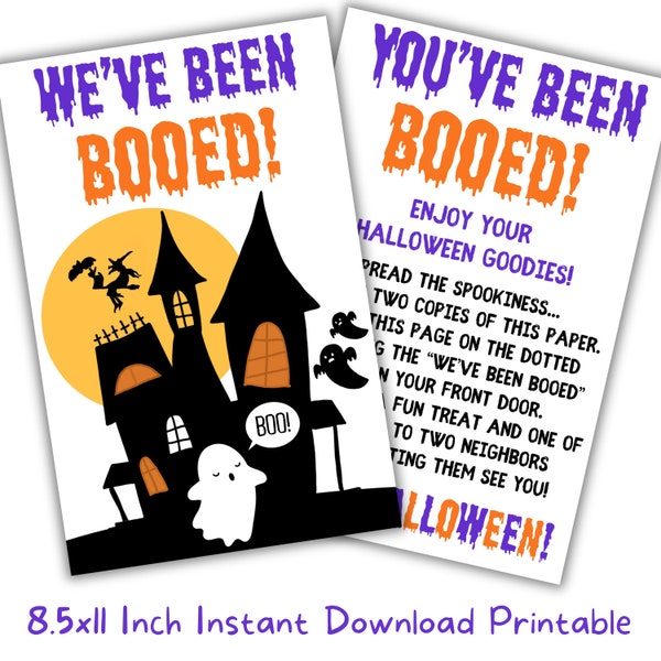You've Been Booed Printable Neighborhood Boo Bag Sign We've Been Booed ...