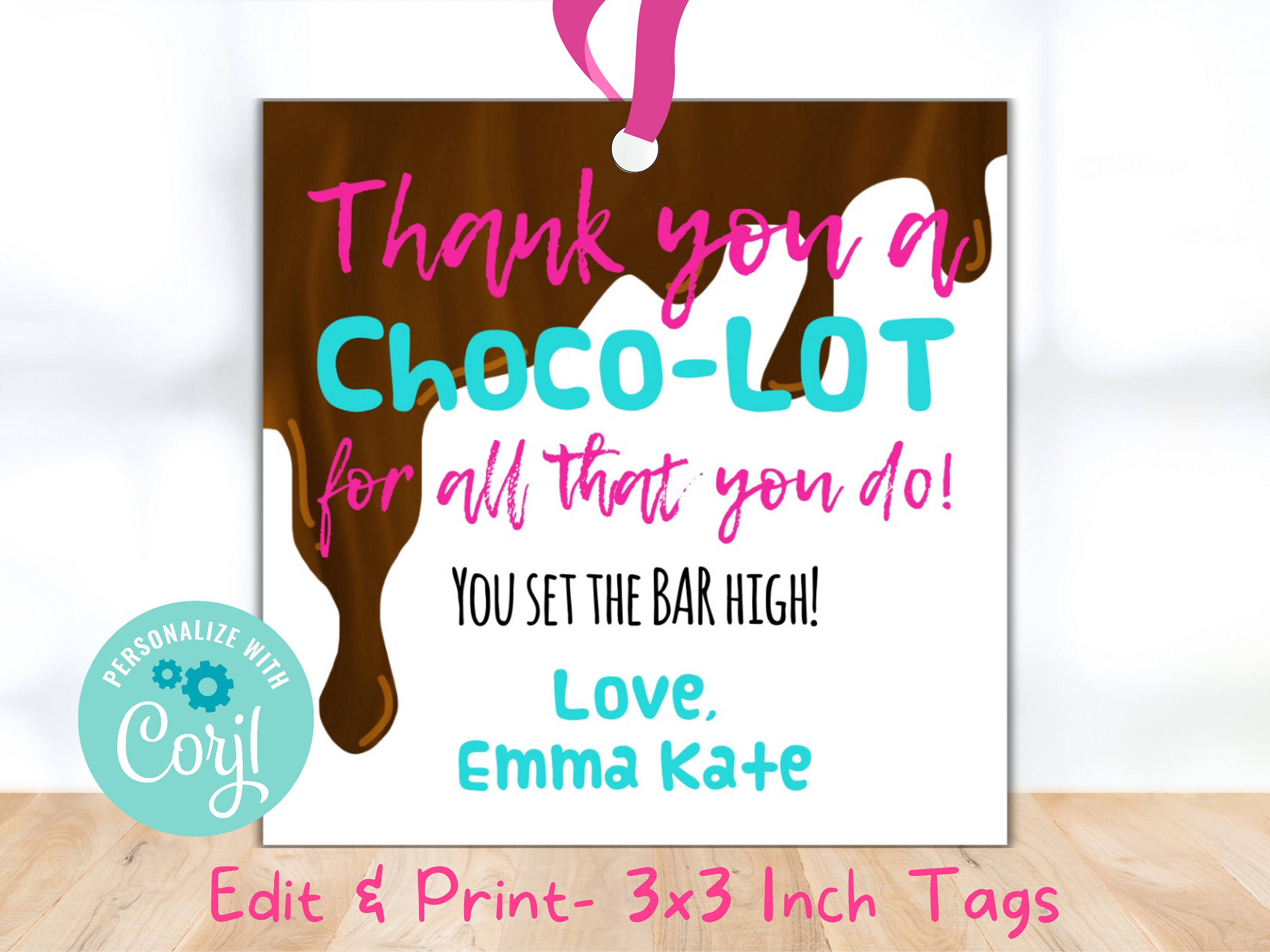Printable Teacher Candy Bar Tag Chocolate Teacher - Etsy