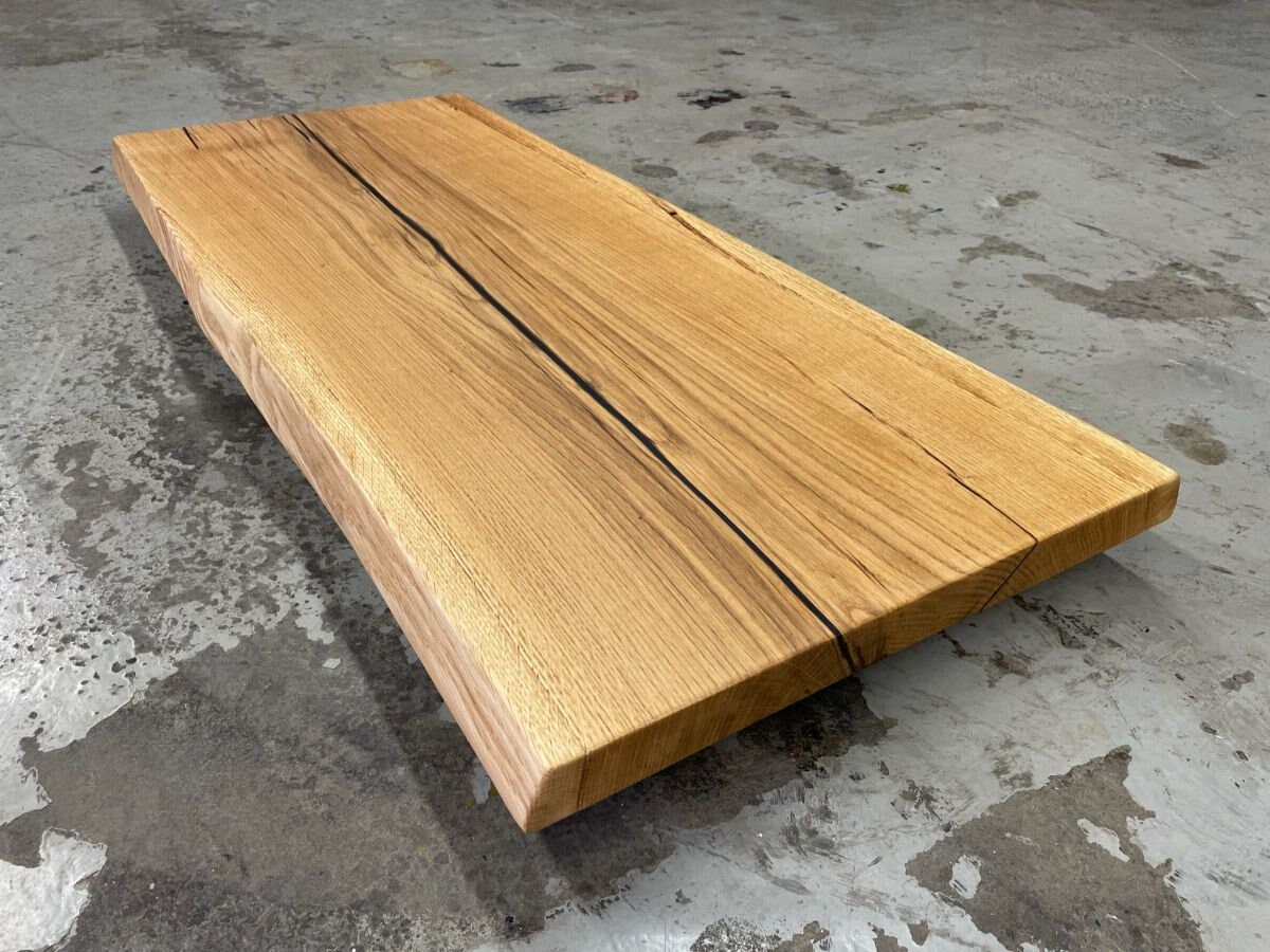 Tree Trunk Table Top Oak From One Piece With Tree Edge | Etsy