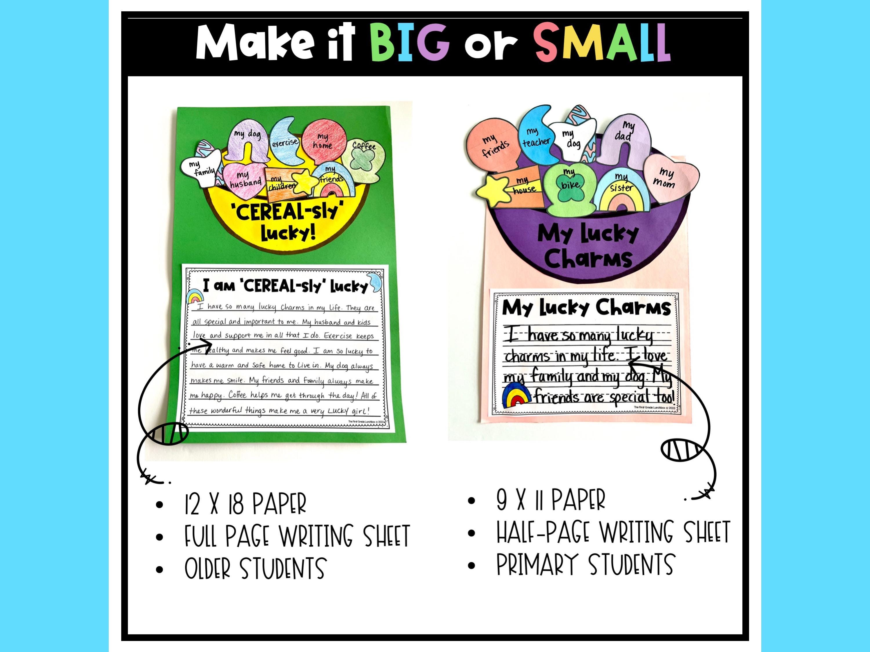 My Lucky Charms | A Writing Craft | St. Patrick's Day | March Writing ...