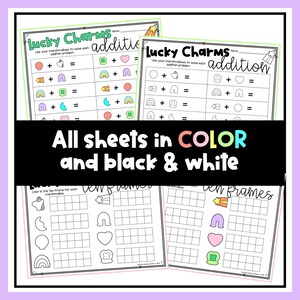 Lucky Charms Sort, Count, Graph Math Activity for St. Patrick's Day ...