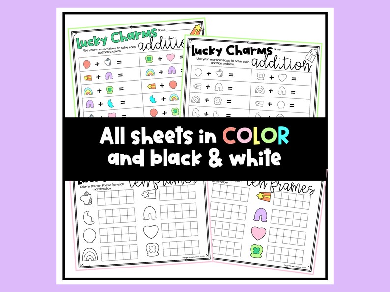 Lucky Charms Sort, Count, Graph Math Activity for St. Patrick's Day ...
